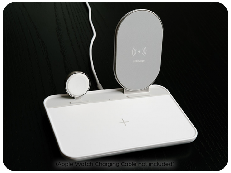 3 In 1 Wireless Charging Station White